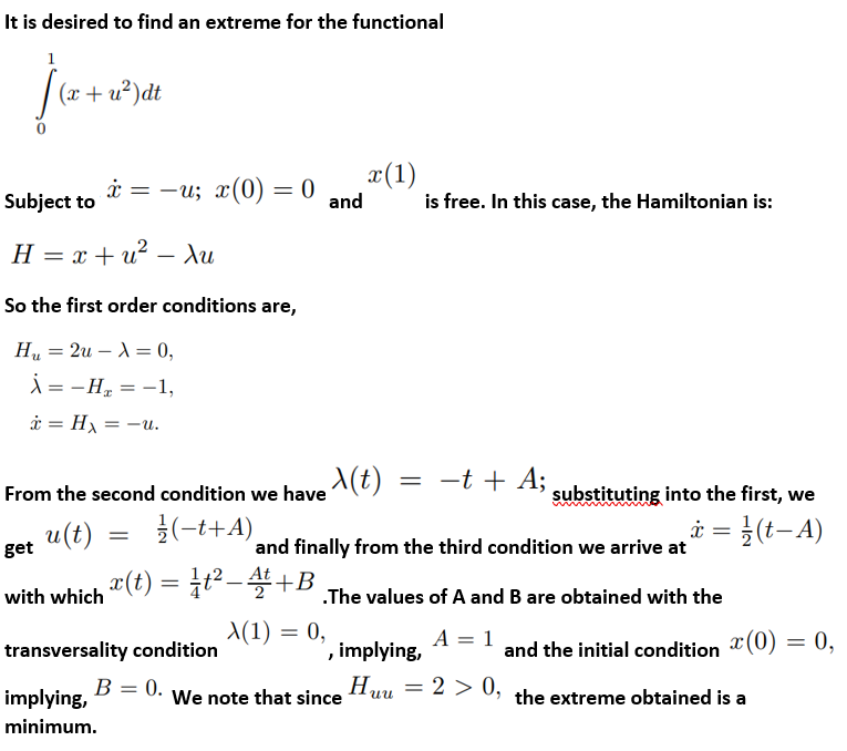 Solved To find the extrema of the following functionals and | Chegg.com
