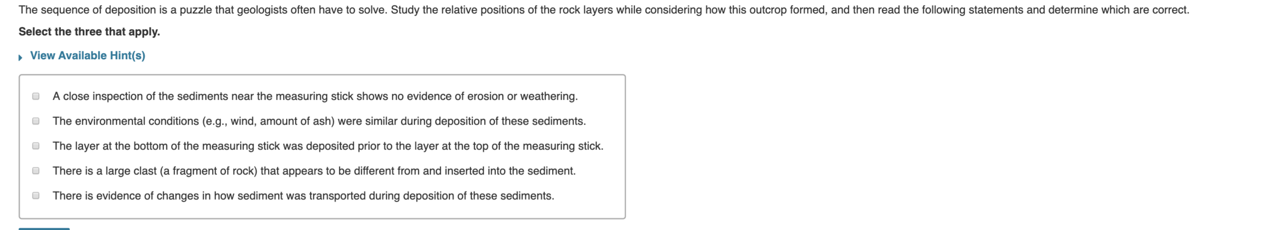 Solved The sequence of deposition is a puzzle that | Chegg.com