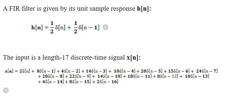 Solved A FIR filter is given by its unit sample response | Chegg.com