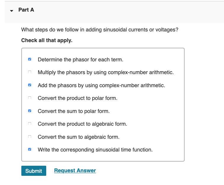 Solved Part A What steps do we follow in adding sinusoidal | Chegg.com
