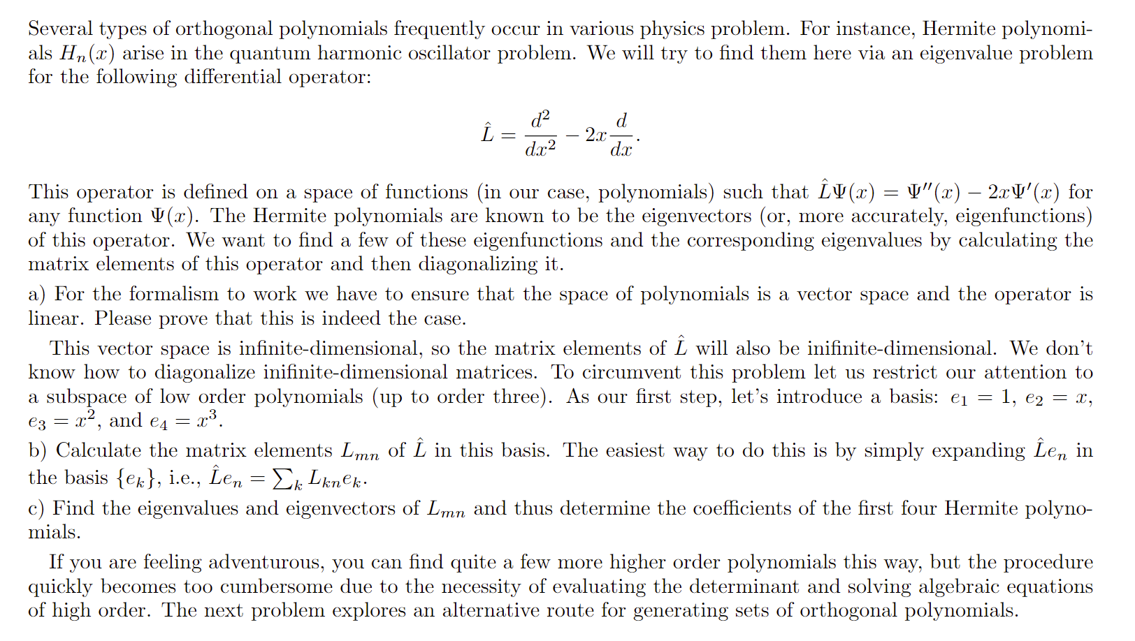 Solved Several types of orthogonal polynomials frequently | Chegg.com