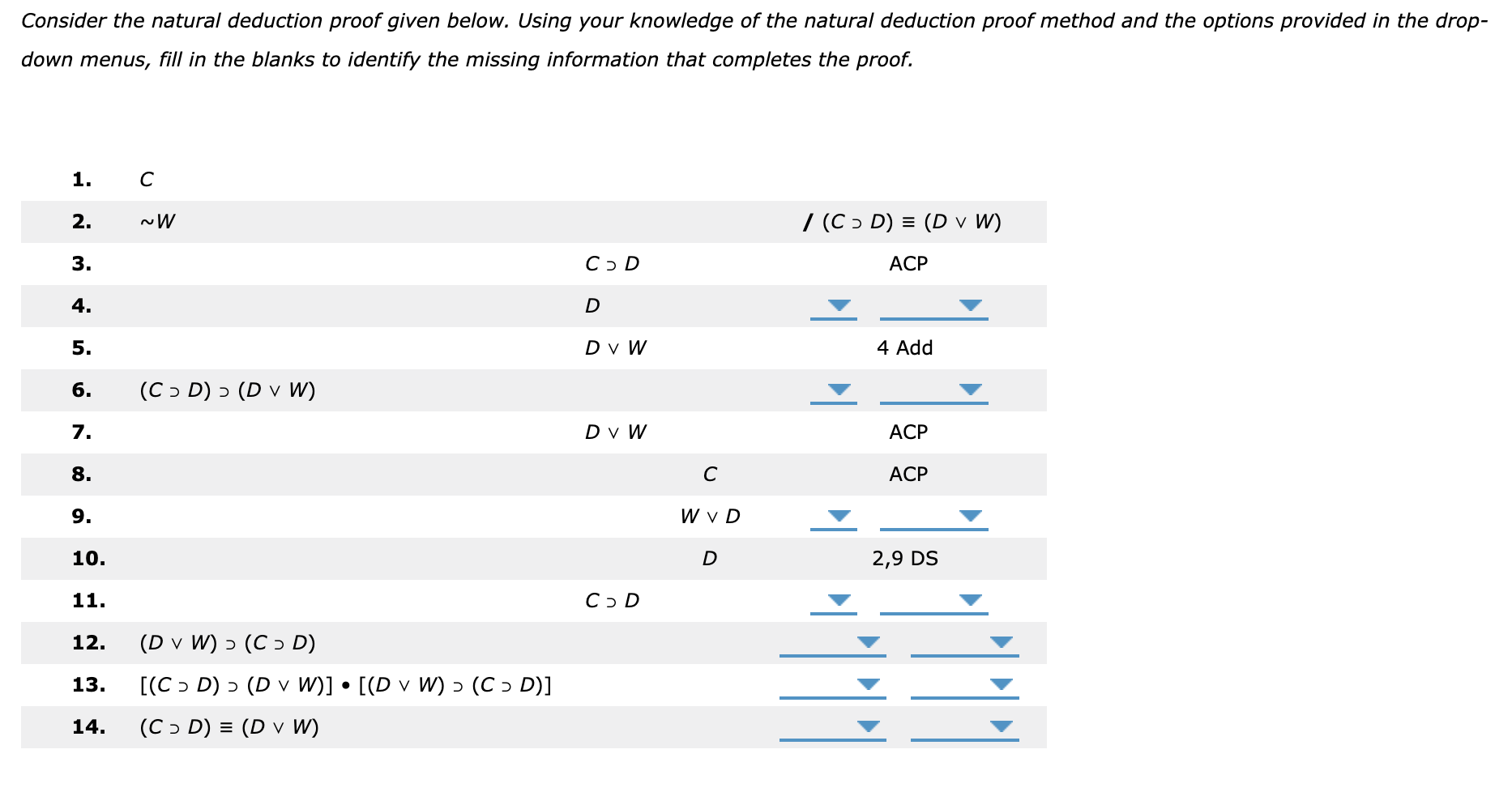 Solved Consider the natural deduction proof given below. | Chegg.com