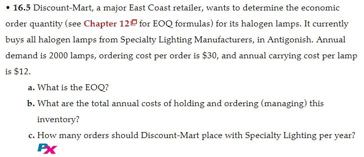 Solved use the POM for Windows V5 software to solve | Chegg.com