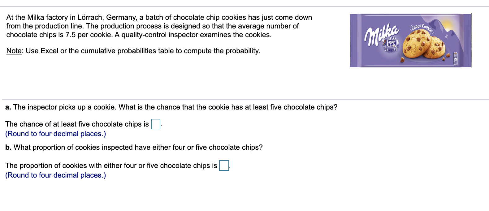 Solved At the Milka factory in Lörrach, Germany, a batch of | Chegg.com