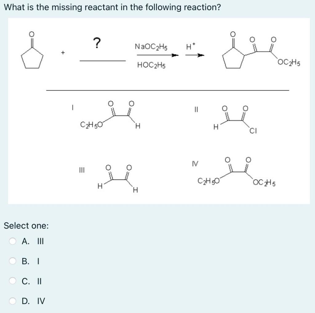 Solved What is the missing reactant in the following | Chegg.com