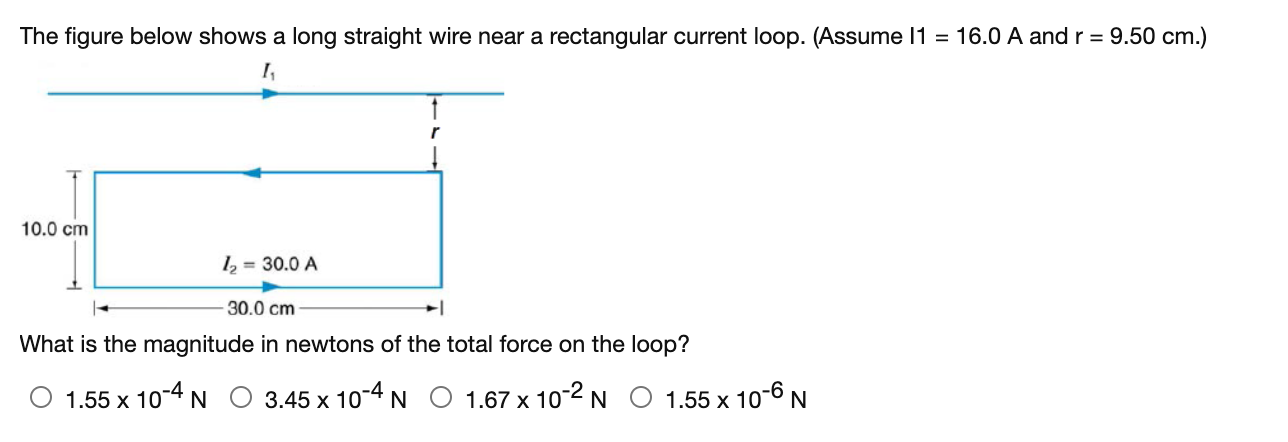 Solved The figure below shows a long straight wire near a | Chegg.com