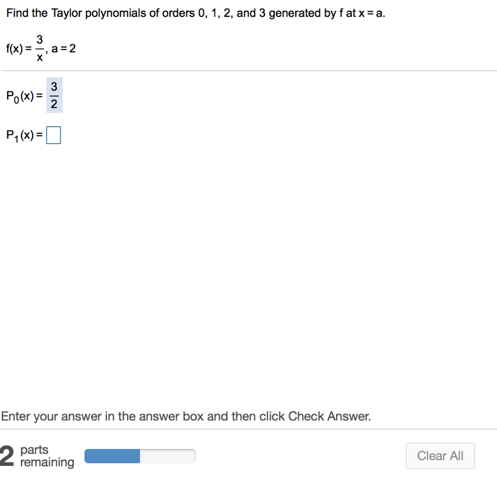 Solved Find the Taylor polynomials of orders 0, 1, 2, and 3 | Chegg.com