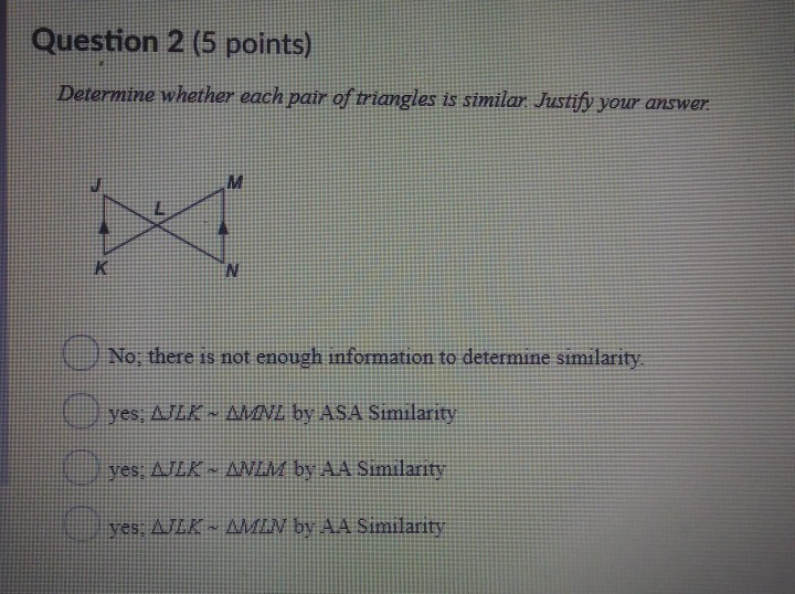Solved Question 2 5 Points Determine Whether Each Pair Of
