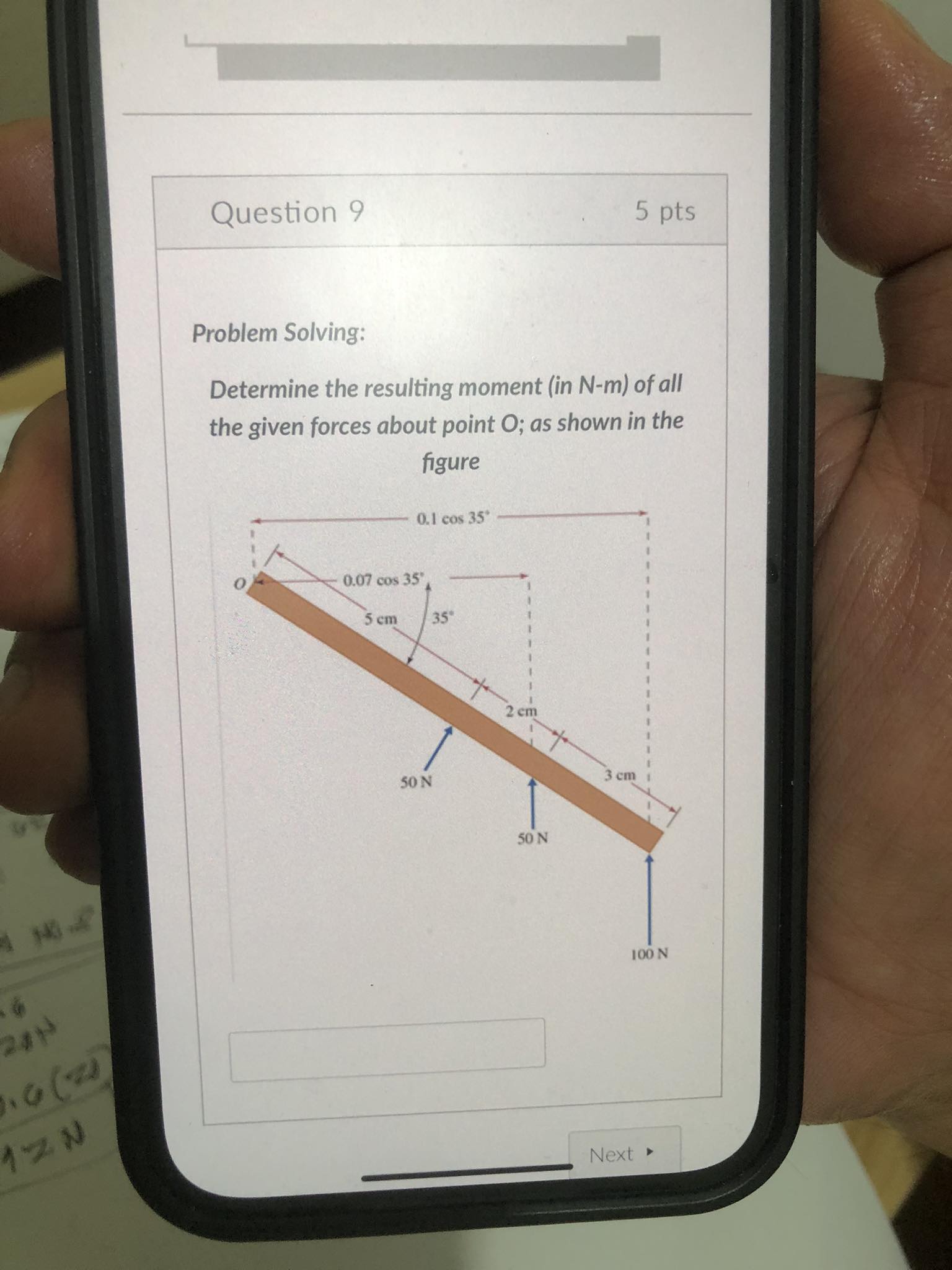 Solved Problem Solving: Determine the resulting moment (in | Chegg.com