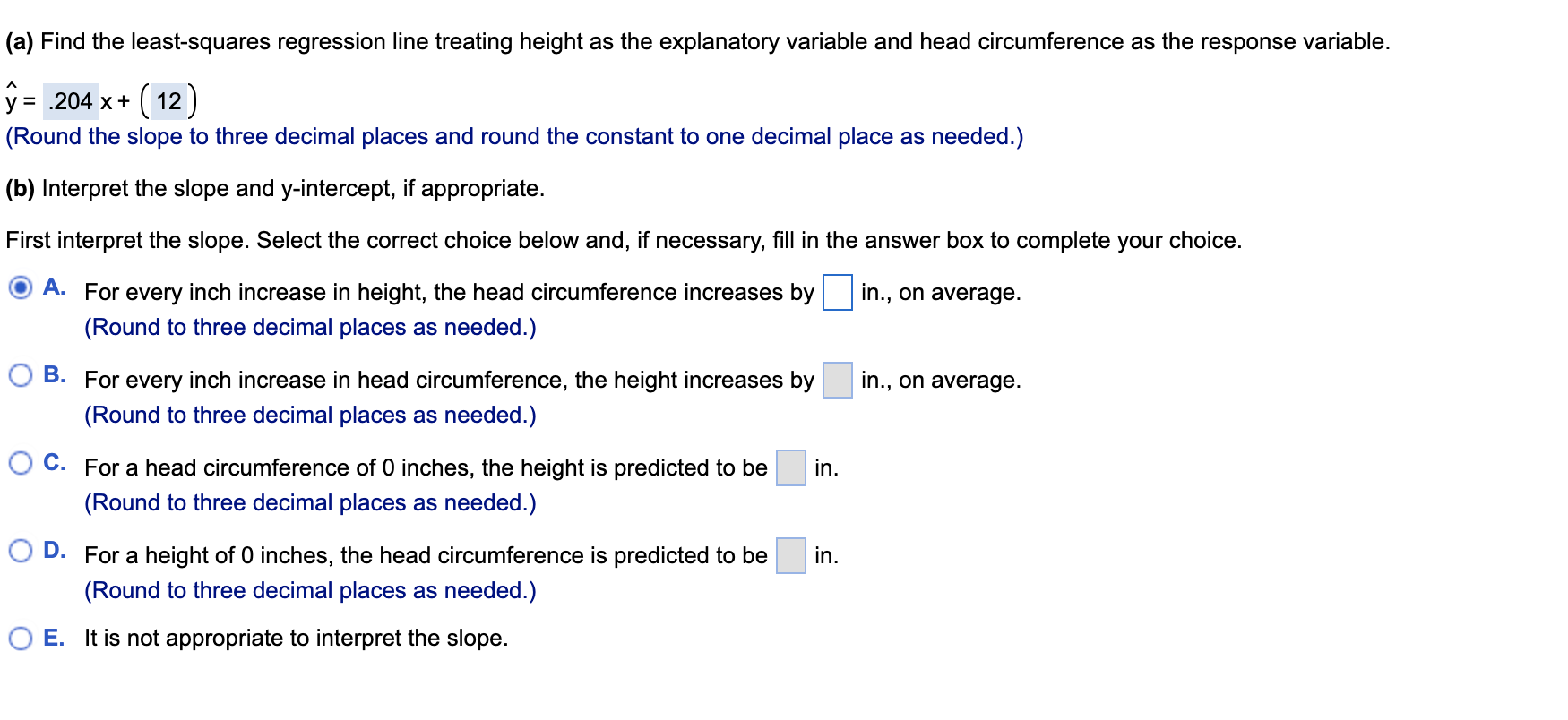 Solved (a) Find the least-squares regression line treating | Chegg.com