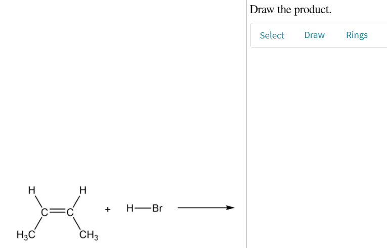 Solved Draw the product. Select Draw Rings H H FC H-Br H3C | Chegg.com