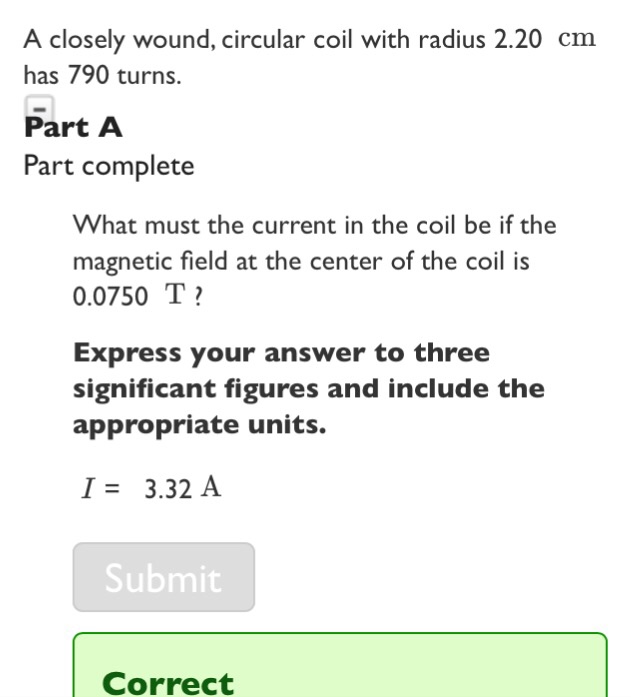 Solved A closely wound, circular coil with radius 2.20 cm | Chegg.com