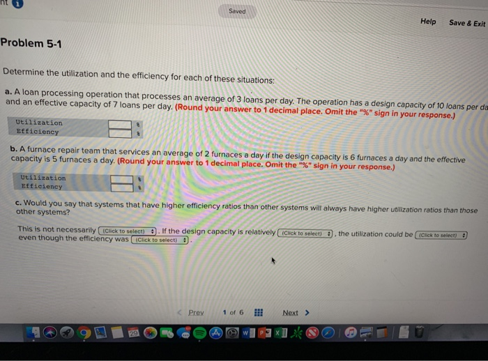 Solved nt。 Saved Help Save & Exit Problem 5-1 Determine the | Chegg.com