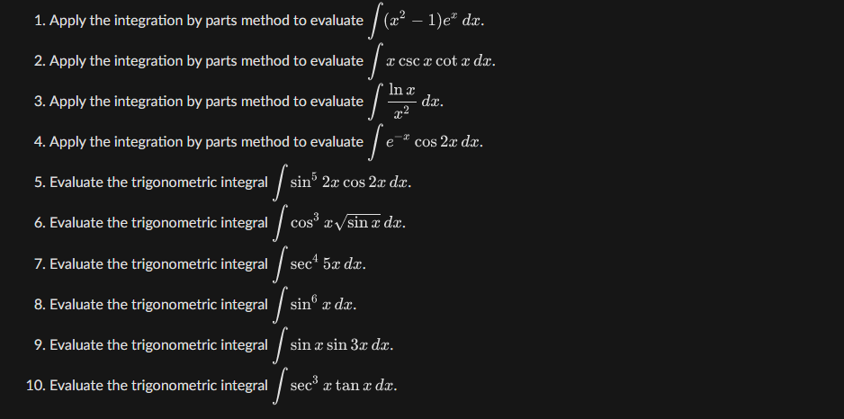Solved Apply the integration by parts method to evaluate and | Chegg.com