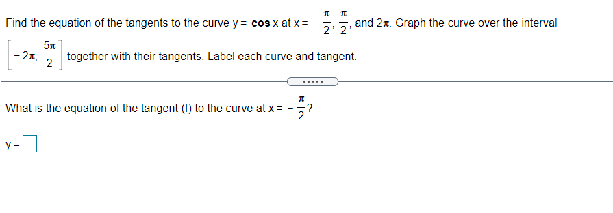 Solved TTTT Find the equation of the tangents to the curve y | Chegg.com