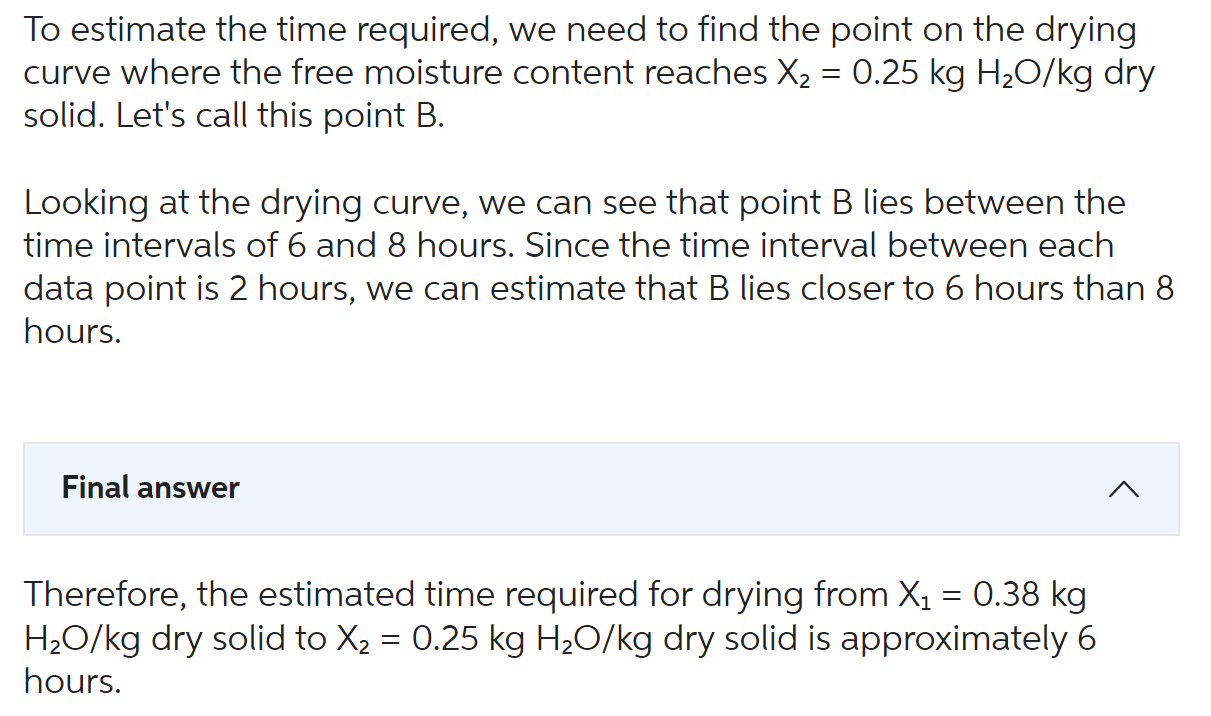 Time of Drying from Drying Curve A solid whose drying | Chegg.com