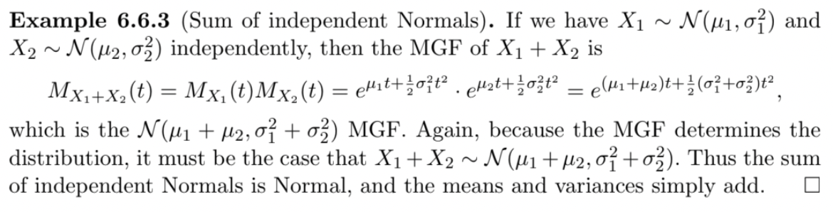 Solved Read example 6.6.3, where MGF is used to show Sum is | Chegg.com