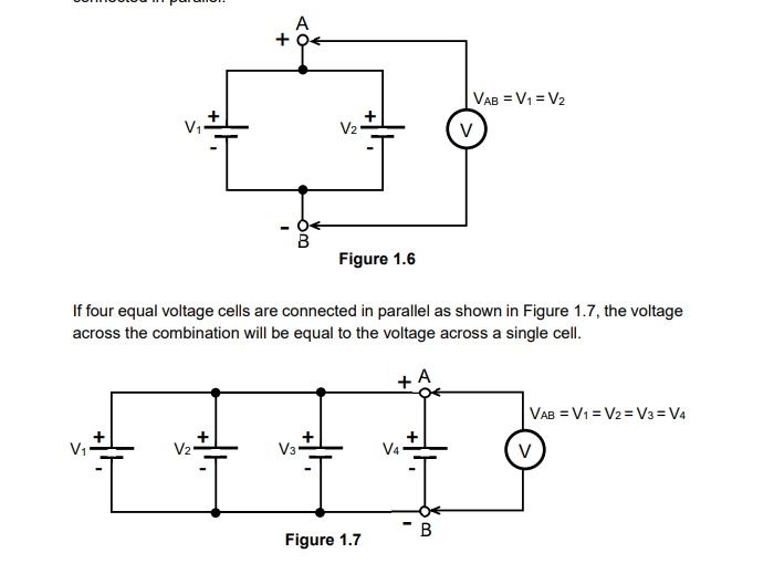 Solved a) Series Connection of Cells 1) Determine the total | Chegg.com