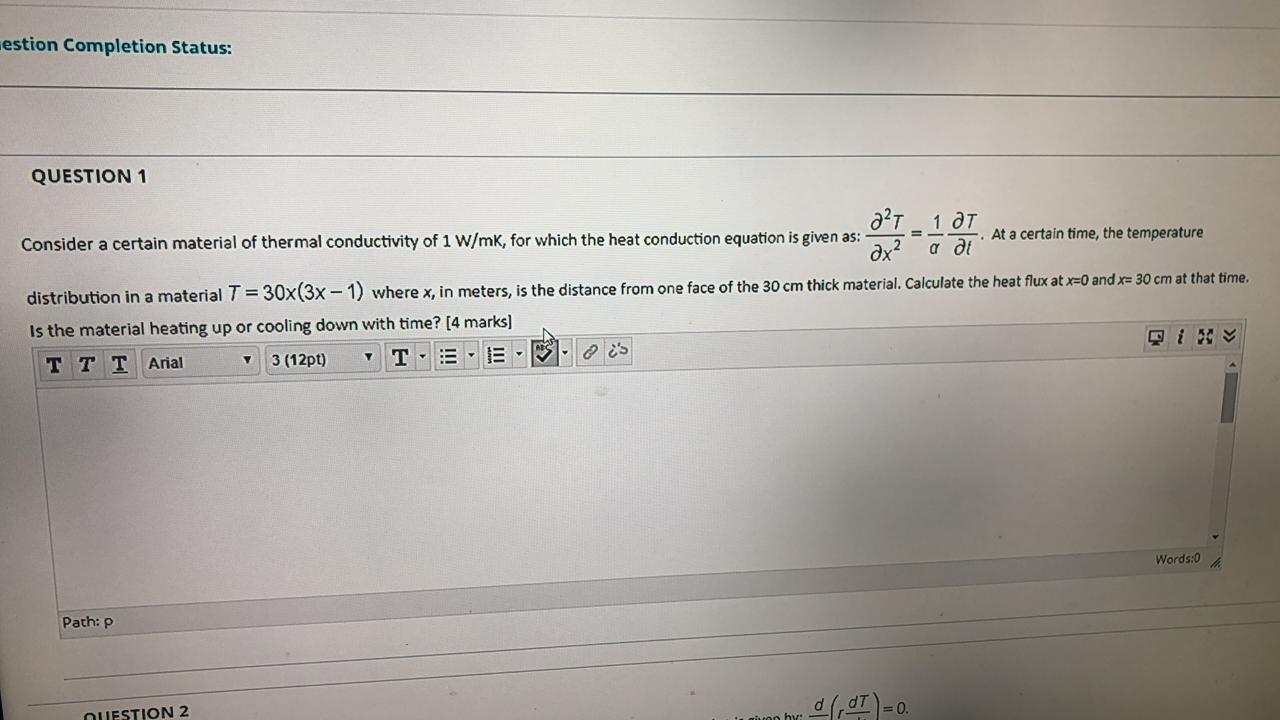 Solved estion Completion Status: QUESTION 1 om ә?т. 1 от | Chegg.com