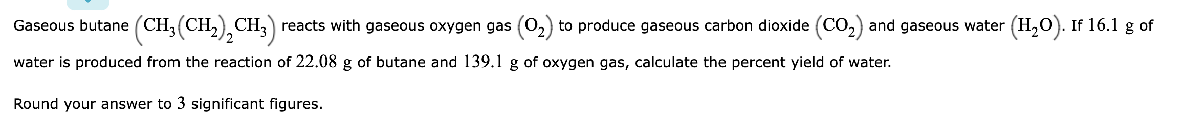 Solved Gaseous butane (CH3(CH2),CH3) reacts with gaseous | Chegg.com