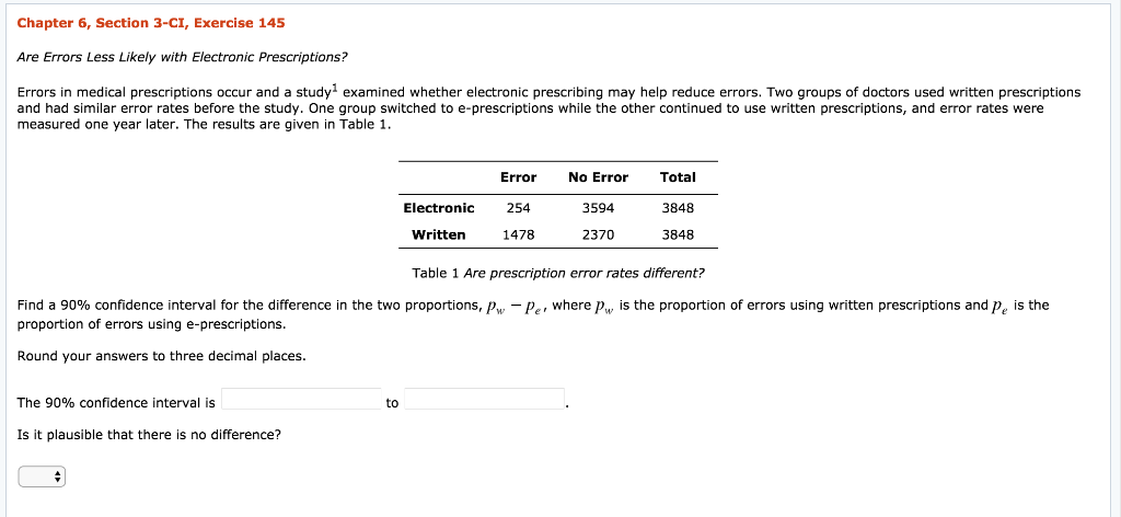 Solved Chapter 6, Section 3-CI, Exercise 145 Are Errors Less | Chegg.com