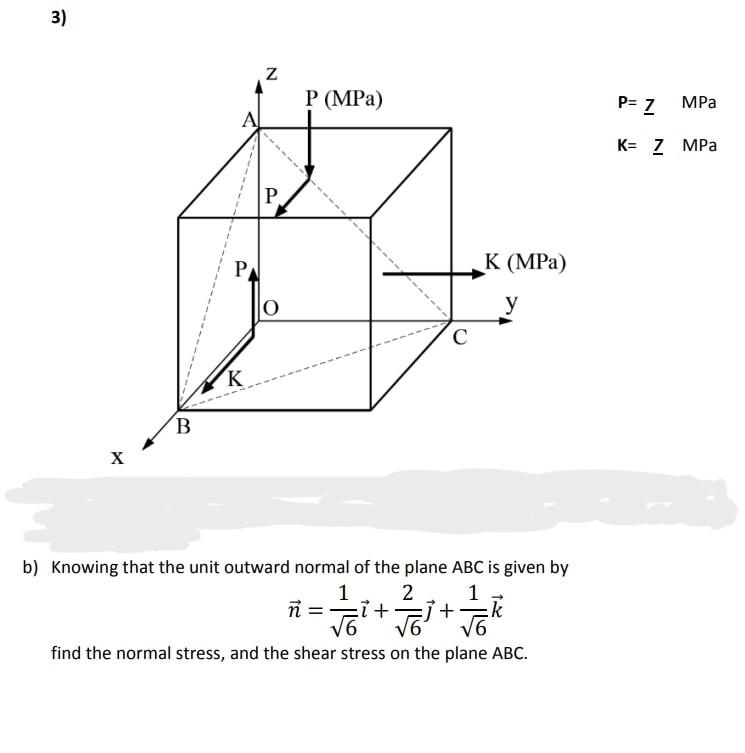 Solved Knowing that the unit outward normal of the plane ABC | Chegg.com