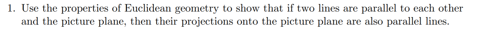Solved 1. Use the properties of Euclidean geometry to show | Chegg.com