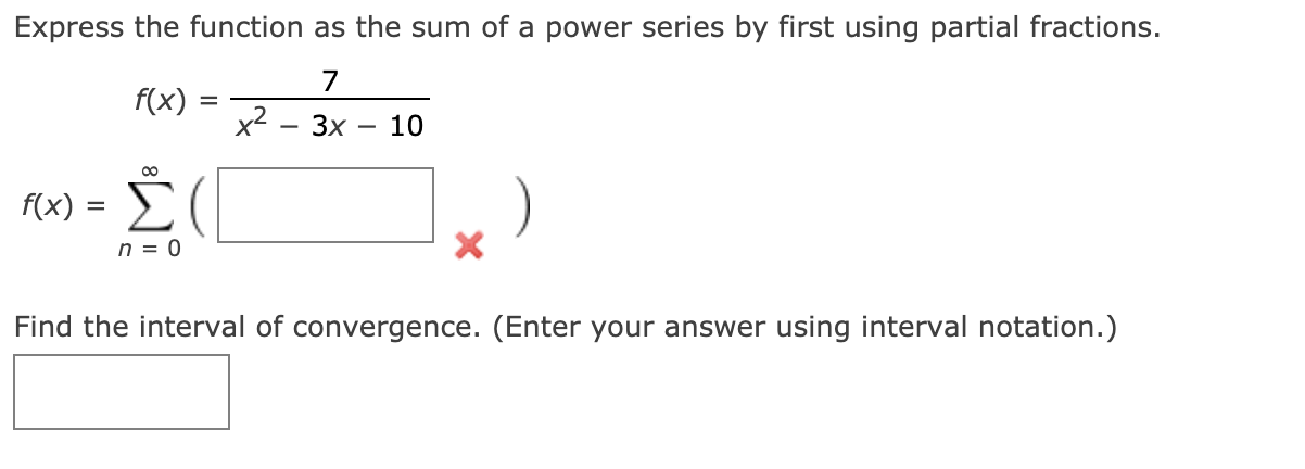 Solved Express the function as the sum of a power series by | Chegg.com