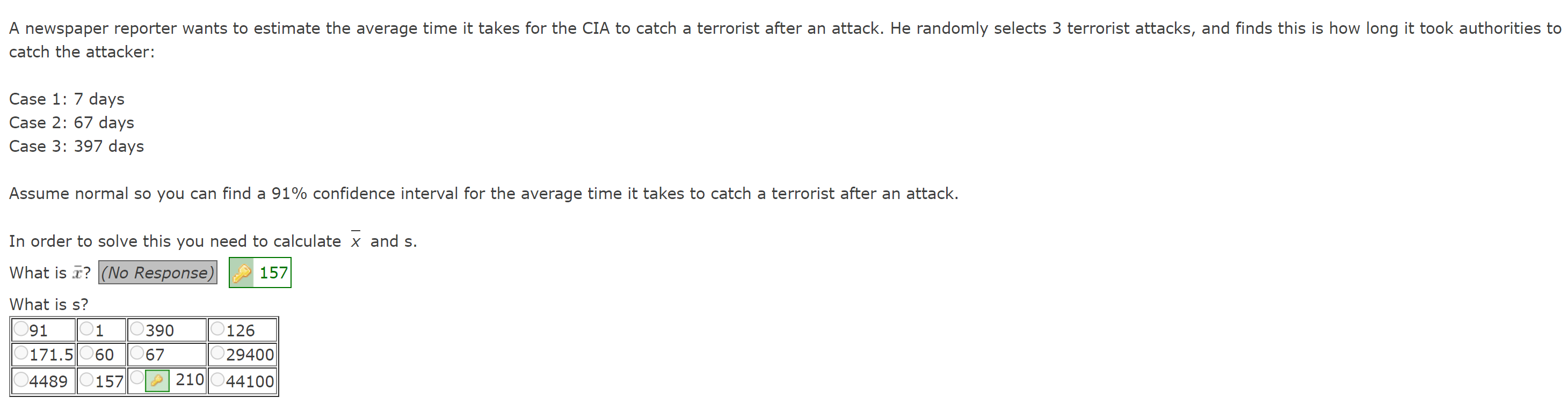 Solved catch the attacker: Case 1: 7 days Case 2: 67 days | Chegg.com