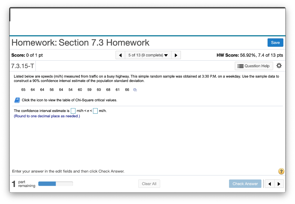 Solved Homework Section 7 3 Homework Save Score 0 Of 1 Pt