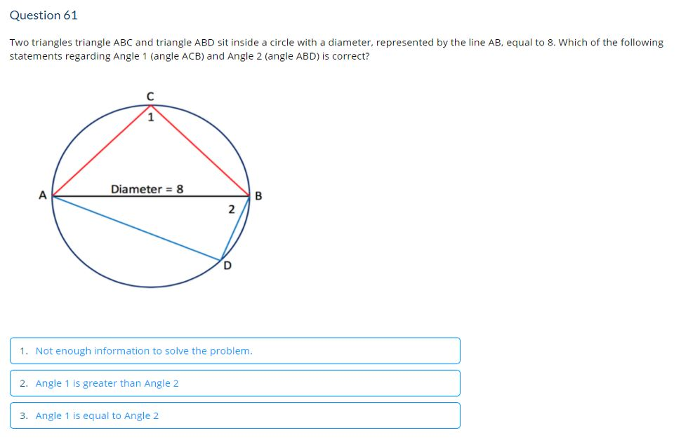 Solved Question 61 Two triangles triangle ABC and triangle | Chegg.com