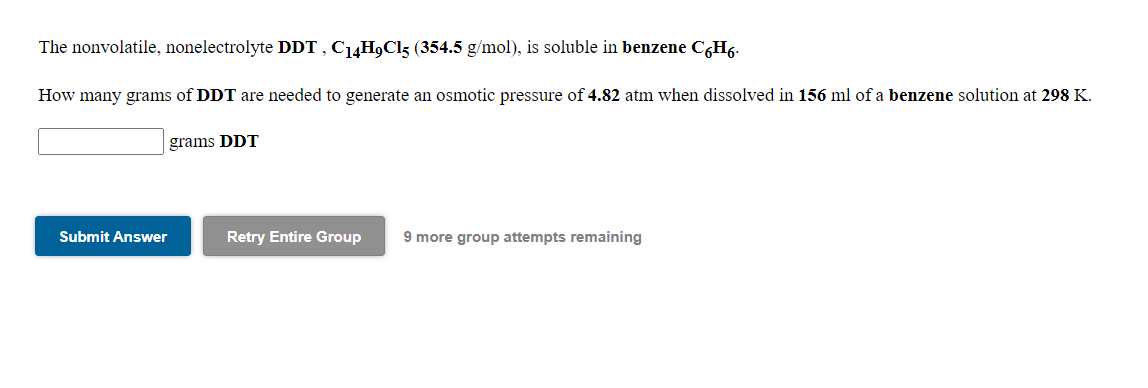 Solved The nonvolatile, nonelectrolyte glucose, C6H12O6 | Chegg.com