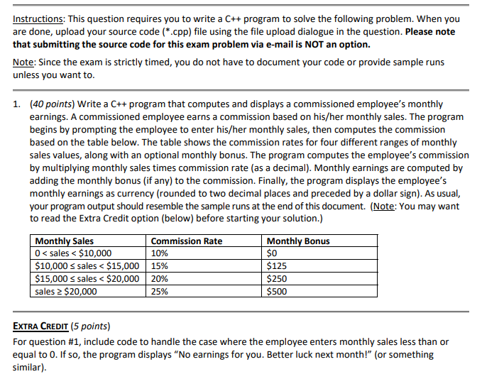 Solved Instructions: This question requires you to write a | Chegg.com