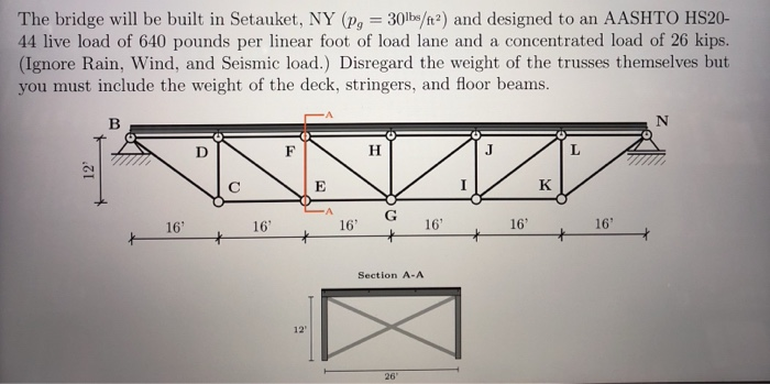 Solved Please explain how to use the AASHTO HS20-44 live | Chegg.com