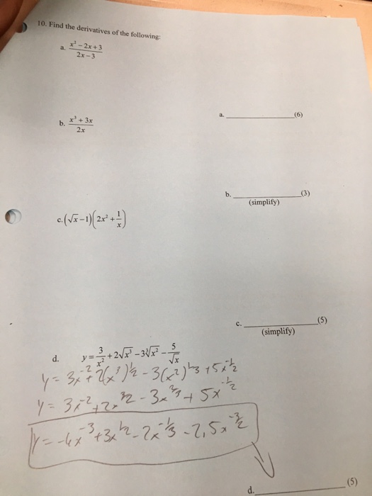 Solved S. Find ) using the limit definition of) xh-f) for | Chegg.com