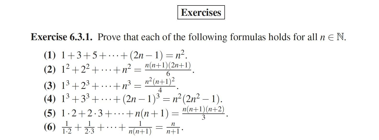 Solved Exercise 6.3.1. Prove that each of the following | Chegg.com