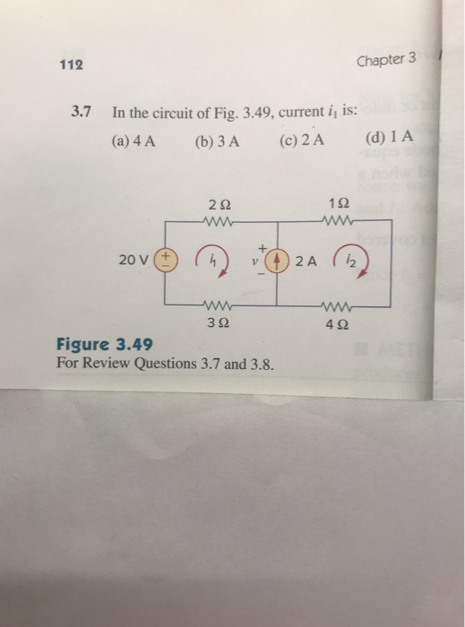 Solved 112 Chapter 3 3.7 In the circuit of Fig. 3.49, | Chegg.com