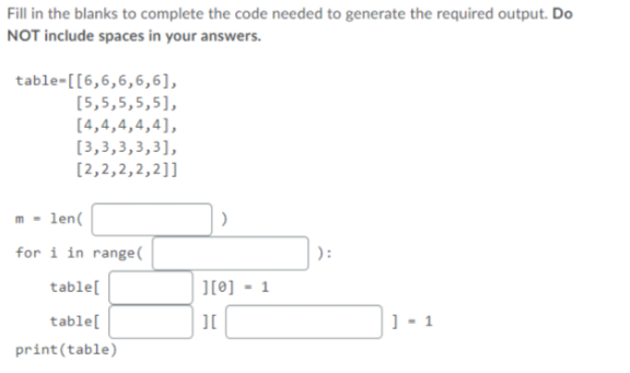 Solved Complete the code below to fill only the elements in | Chegg.com