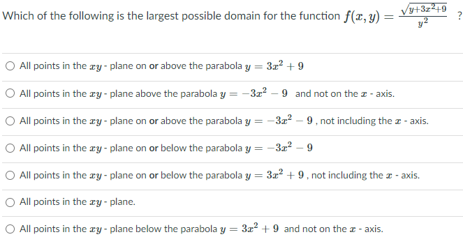 Solved Which of the following is the largest possible domain | Chegg.com