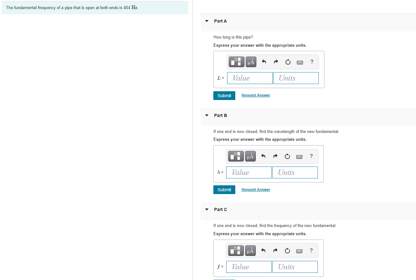 Solved The fundamental frequency of a pipe that is open at | Chegg.com
