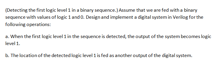 Solved Detecting The First Logic Level 1 In A Binary 0068