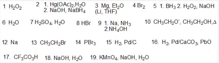 Solved 2 1. Hg(OAc)2,H20 3 Mg EtzO 4 Br2 5 1. BH3 2. H202, | Chegg.com