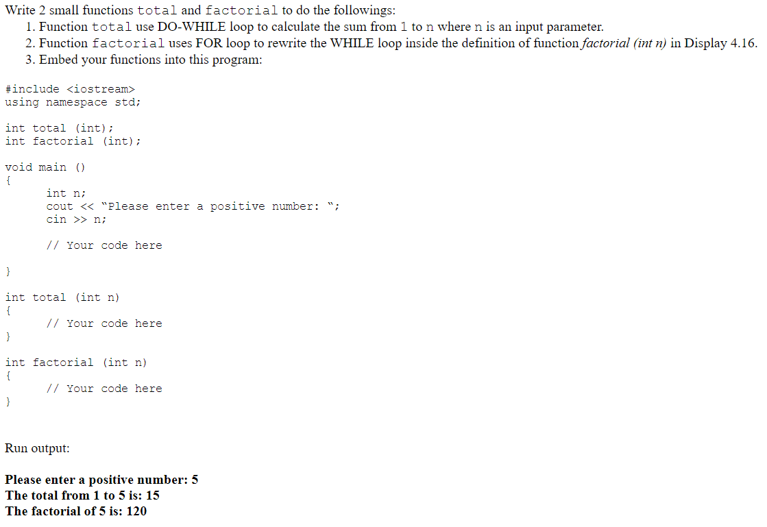 Solved All in C++ please thank you. Output should be exactly | Chegg.com