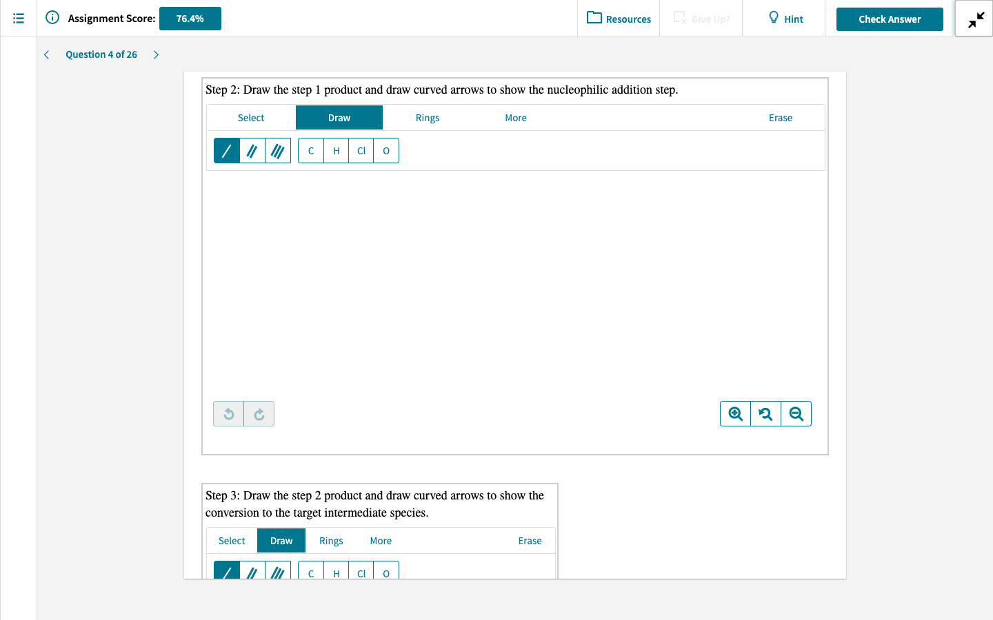 iii 0 Assignment Score: 76.4% Resources Give Up? Hint | Chegg.com
