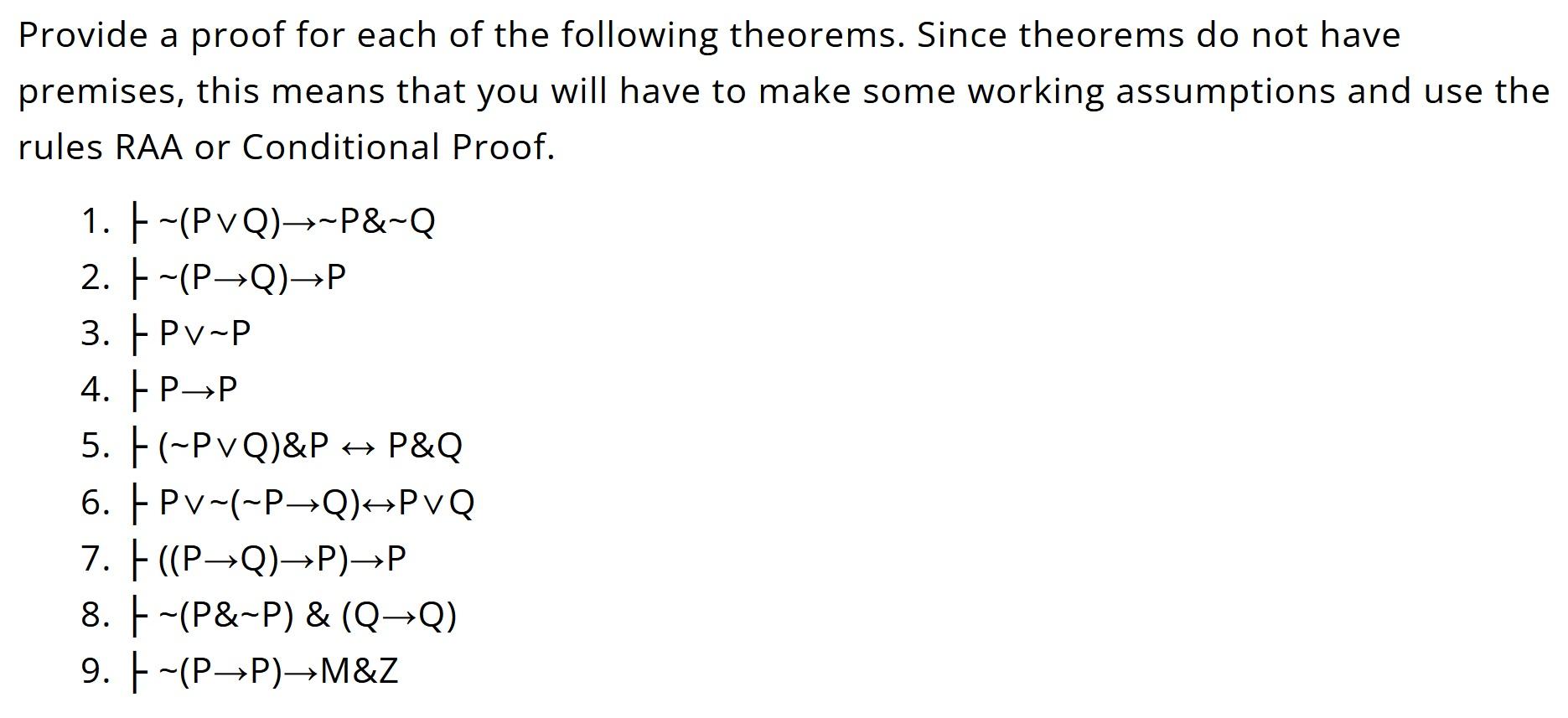 Solved Provide a proof for each of the following theorems. | Chegg.com