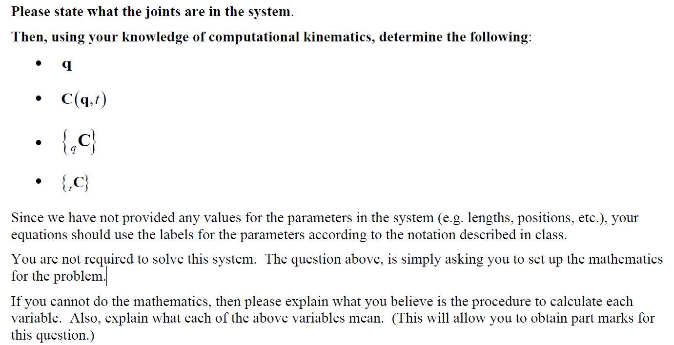 Solved Consider the three body multi-body dynamics system | Chegg.com