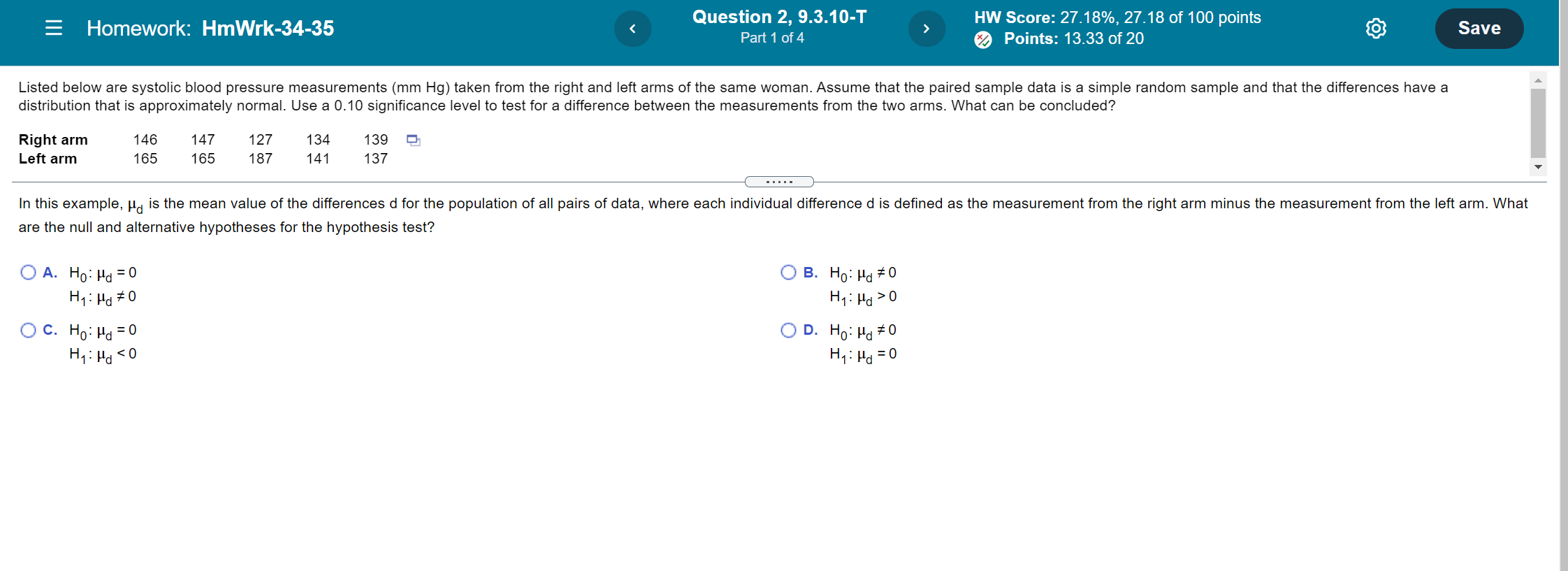 Solved Homework: HmWrk-34-35 Question 2, 9.3.10-T Part 1 of | Chegg.com