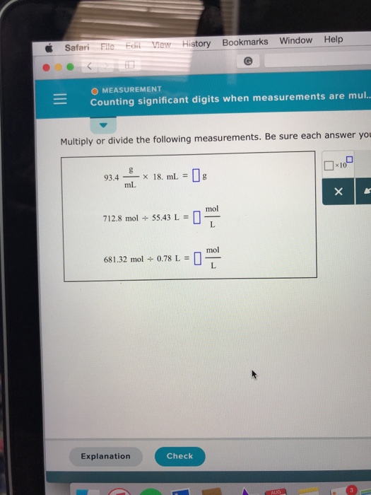 Solved multiply or divide the following measurements. be | Chegg.com