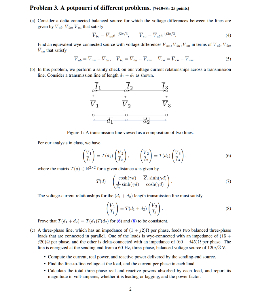 Solved (a) Consider a delta-connected balanced source for | Chegg.com