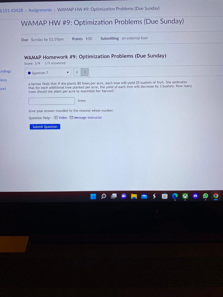 Solved H&151 43428 Assignments > WAMAP HW #9: Optimization | Chegg.com